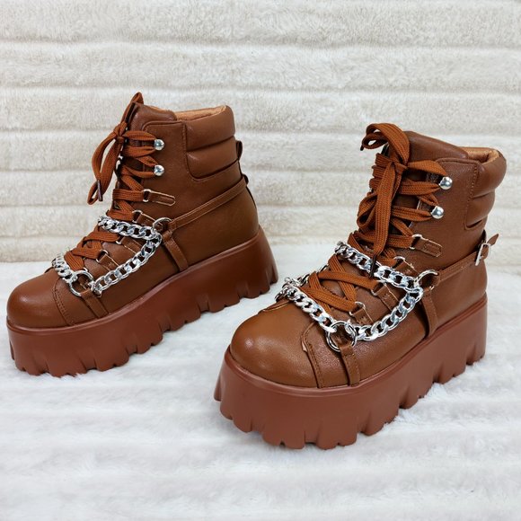 Cape Robbin | Shoes | 2 Inch Platform Emo Boots By Cape Robbin Brown ...